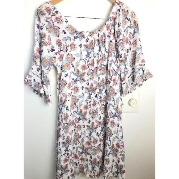 NAIF | Dresses | Naif Dress Womens Pm Boho Floral Paisley Bell Sleeve ...